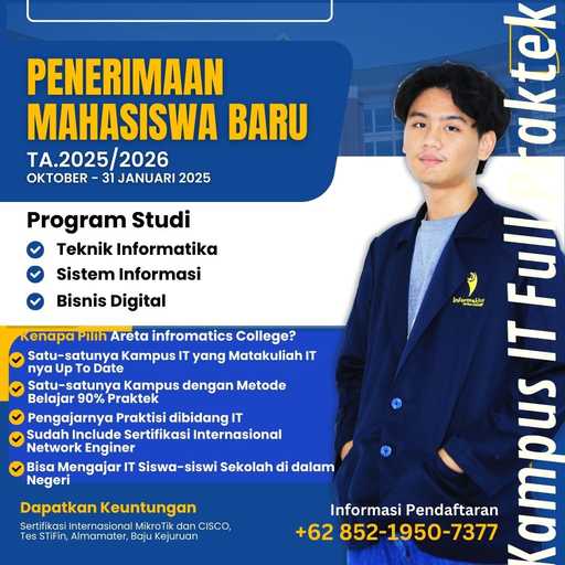 Kuliah IT di Areta Informatics College, Kampus Full Praktik untuk Karir ...